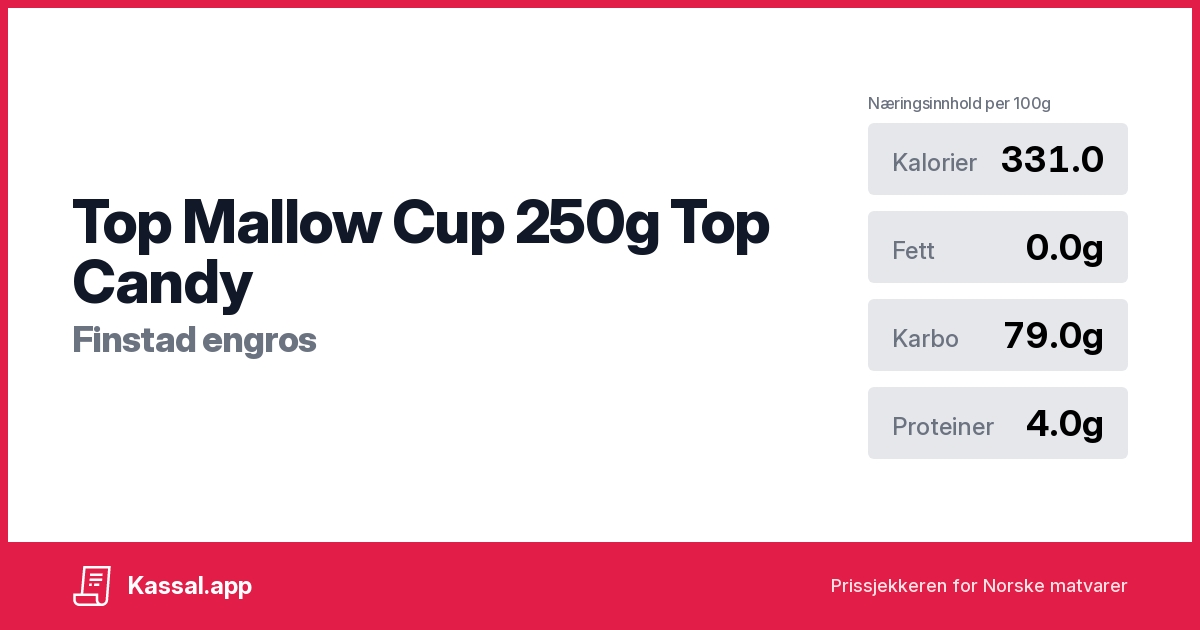 Top Mallow Cup 250g Top Candy - Kassalapp®