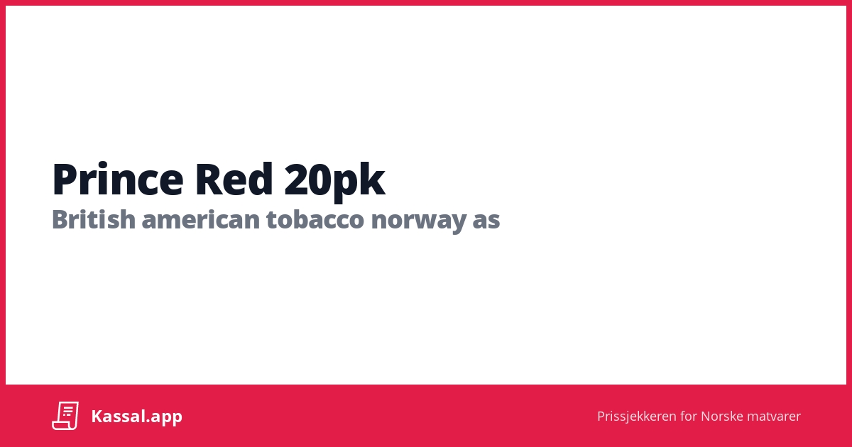 Prince Red 20pk - Kassalapp®