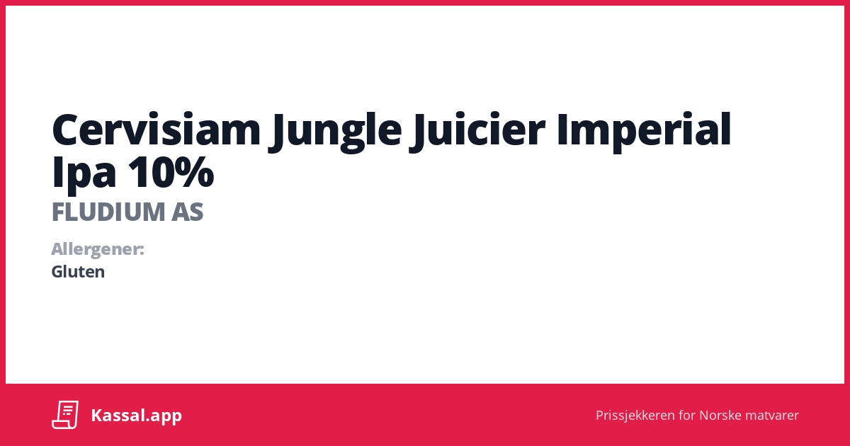 Cervisiam Jungle Juicier Imperial Ipa 10% - Kassalapp®