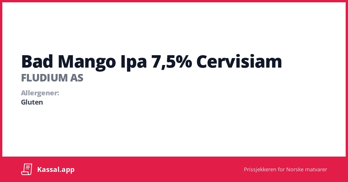 Bad Mango Ipa 7,5% Cervisiam - Kassalapp®