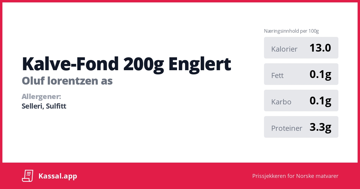 Kalve-Fond 200g Englert - Kassalapp®