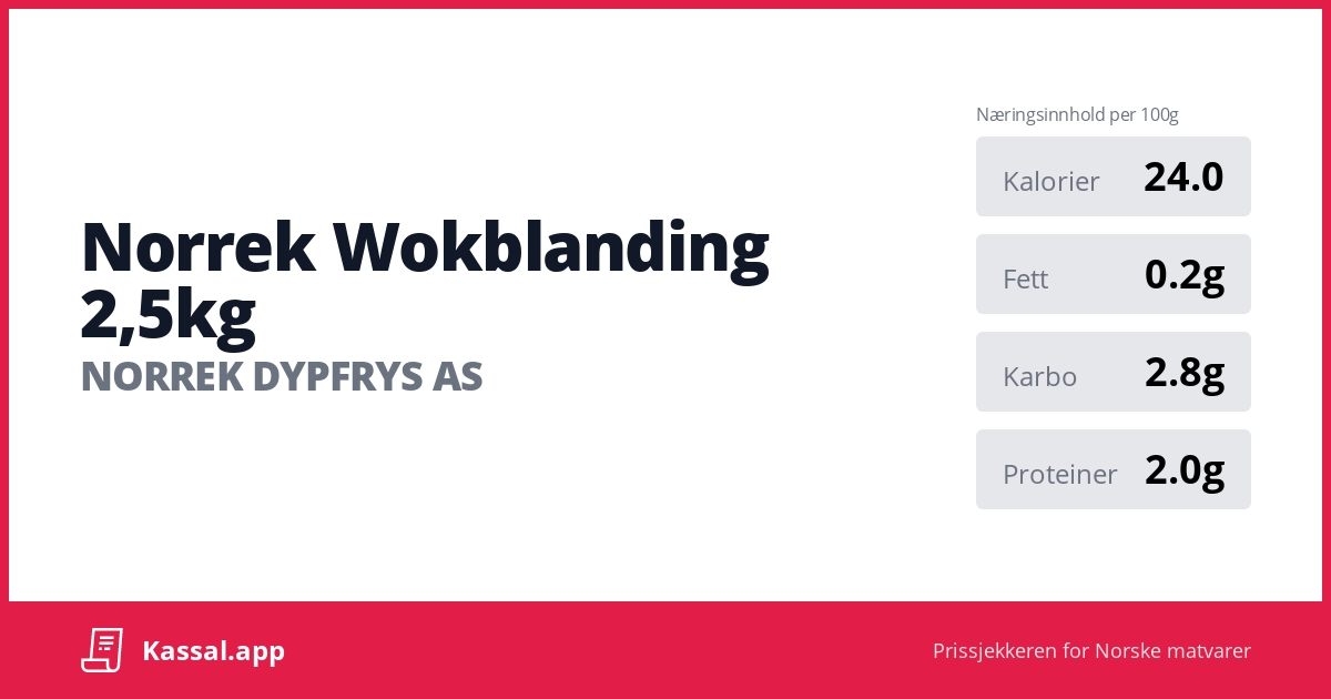 Norrek Wokblanding 2,5kg - Kassalapp®