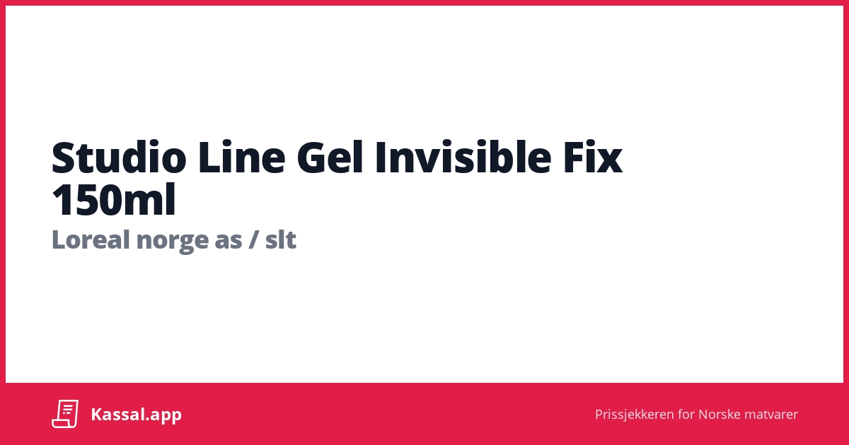 Studio Line Gel Invisible Fix 150ml - Kassalapp®