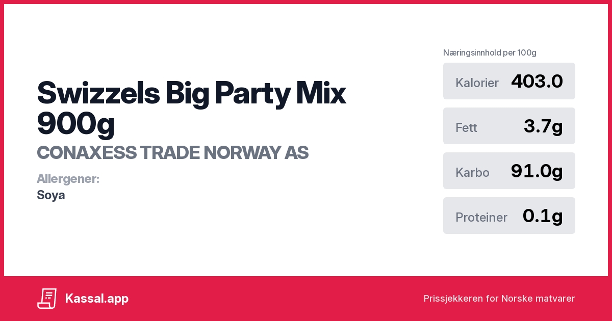 Swizzels Big Party Mix 900g - Kassalapp®