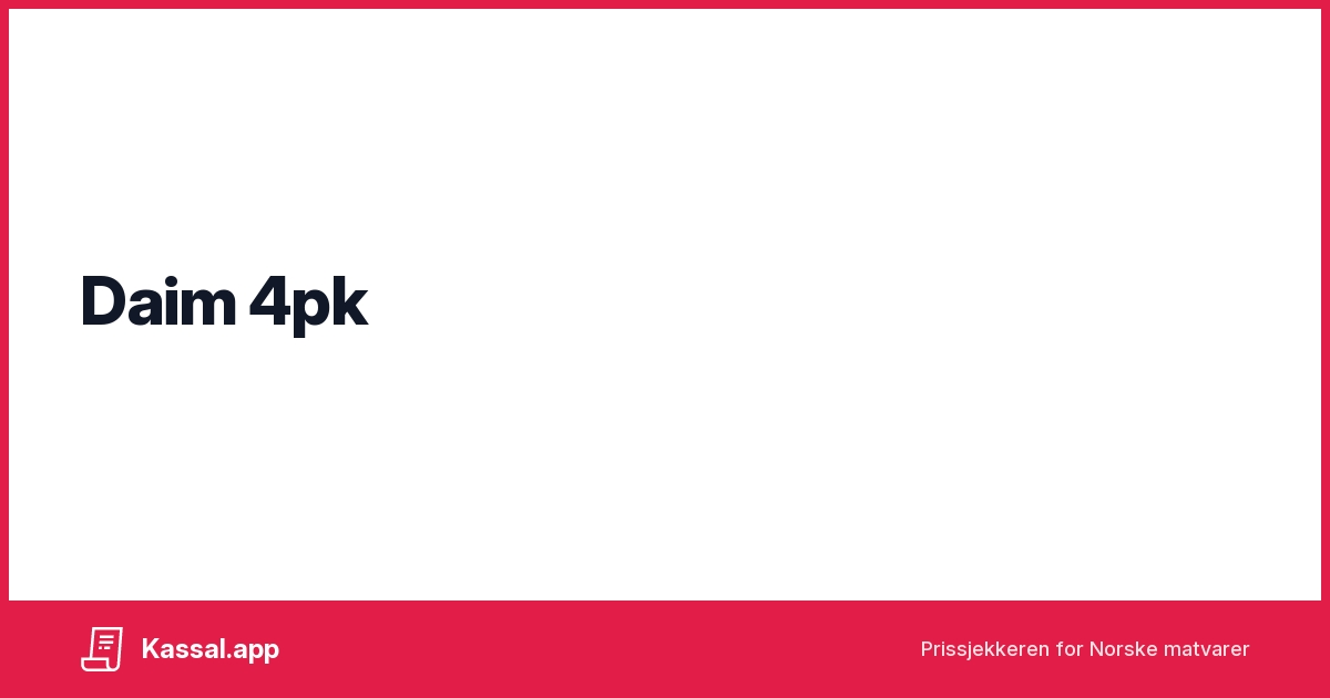 Daim 4pk - Kassalapp®