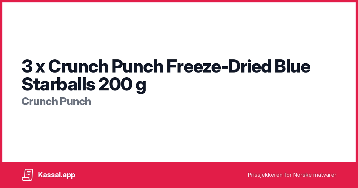 3 x Crunch Punch Freeze-Dried Blue Starballs 200 g - Kassalapp®