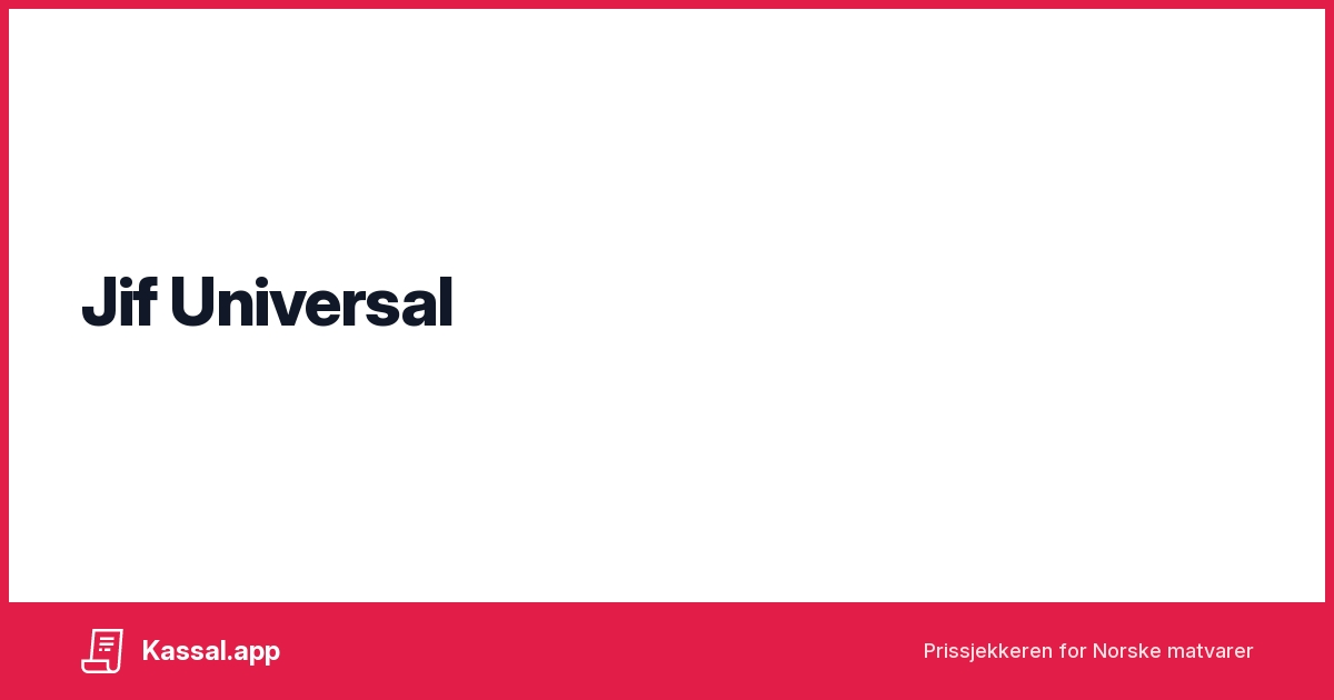 Jif Universal - Kassalapp®