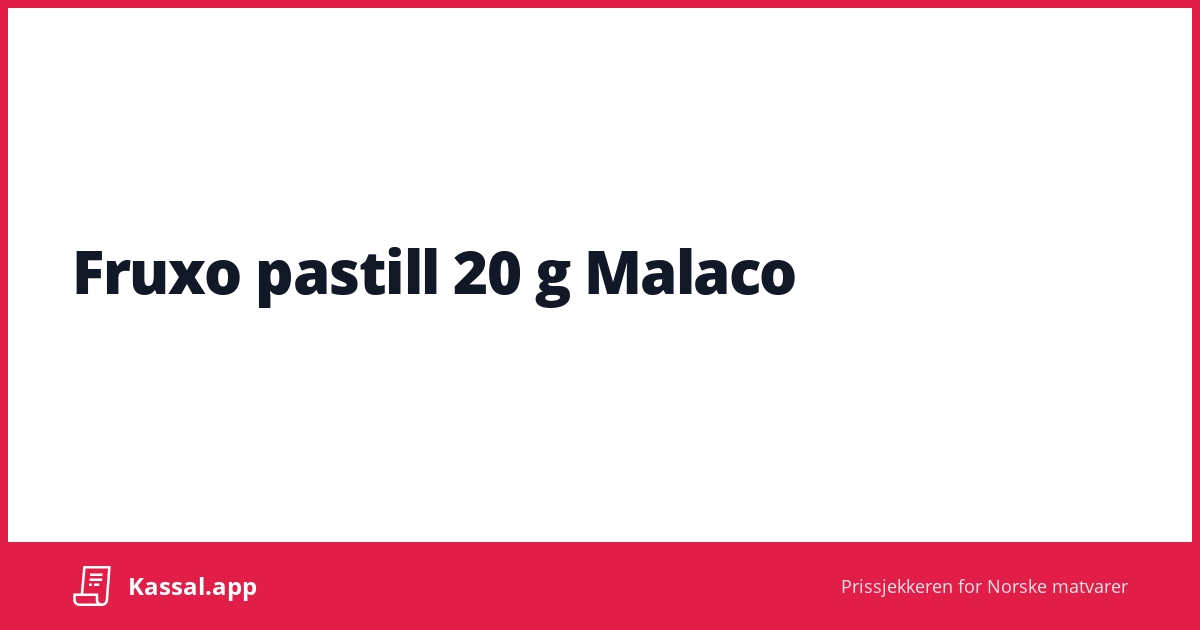 Fruxo pastill 20 g Malaco - Kassalapp®