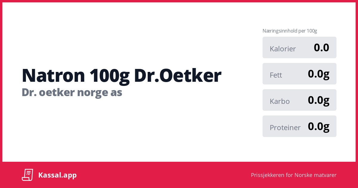Natron 100g Dr.Oetker - Kassalapp®