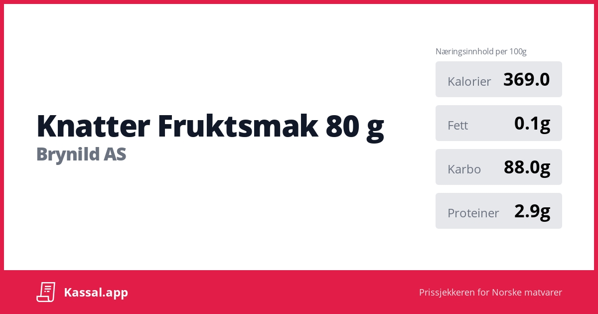 Knatter Fruktsmak 80 g - Kassalapp®