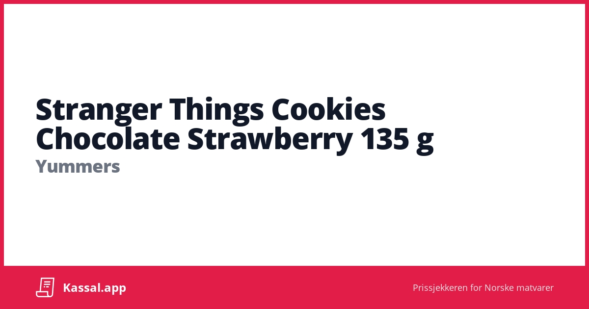Stranger Things Cookies Chocolate Strawberry 135 g - Kassalapp®