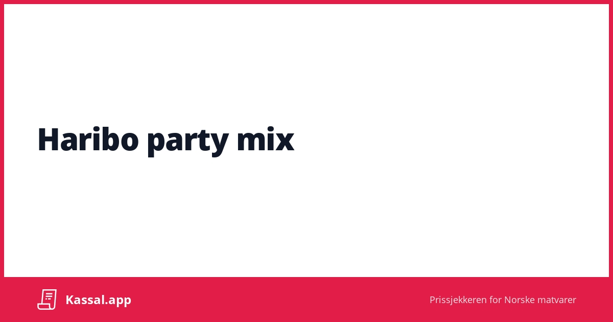 Haribo party mix - Kassalapp®