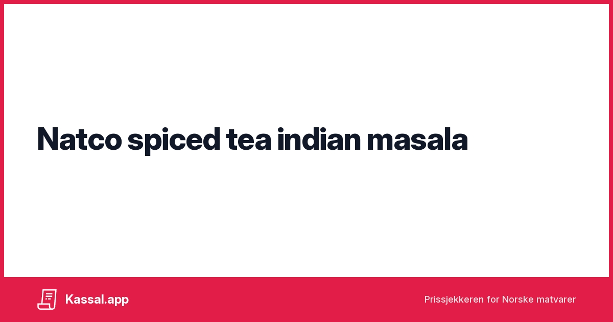 Natco spiced tea indian masala - Kassalapp®