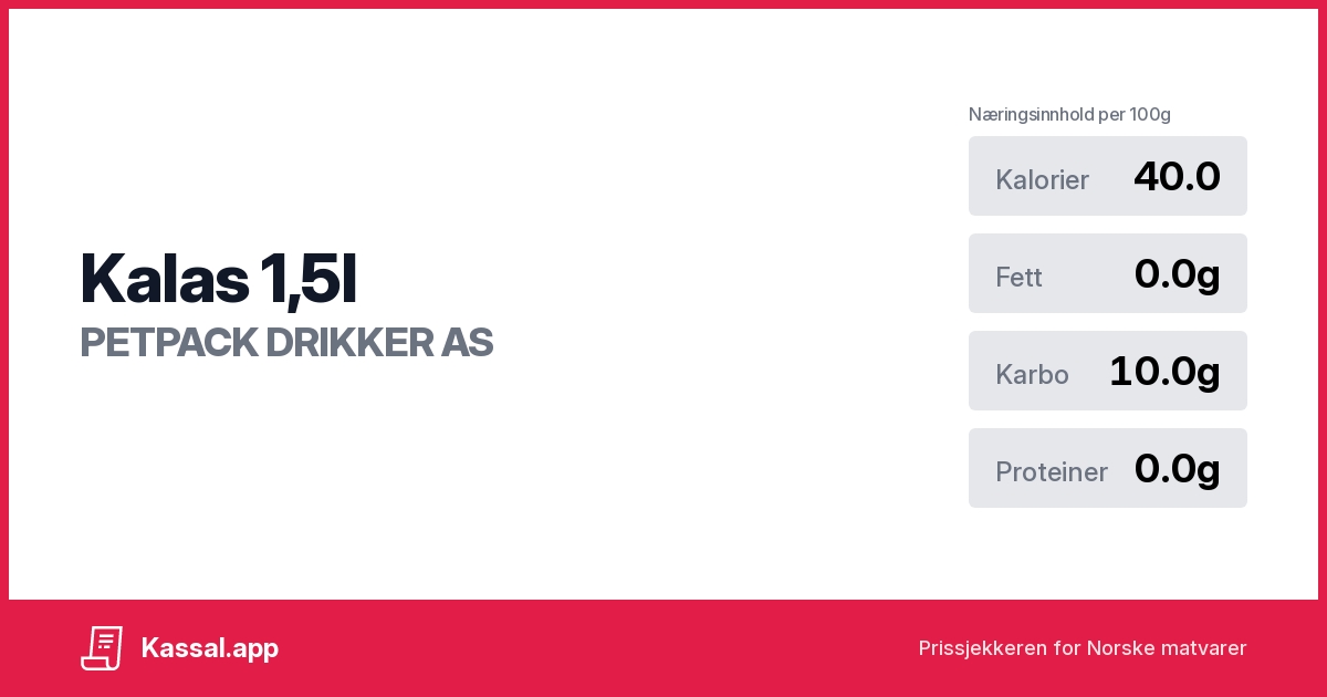 Kalas 1,5l - Kassalapp®
