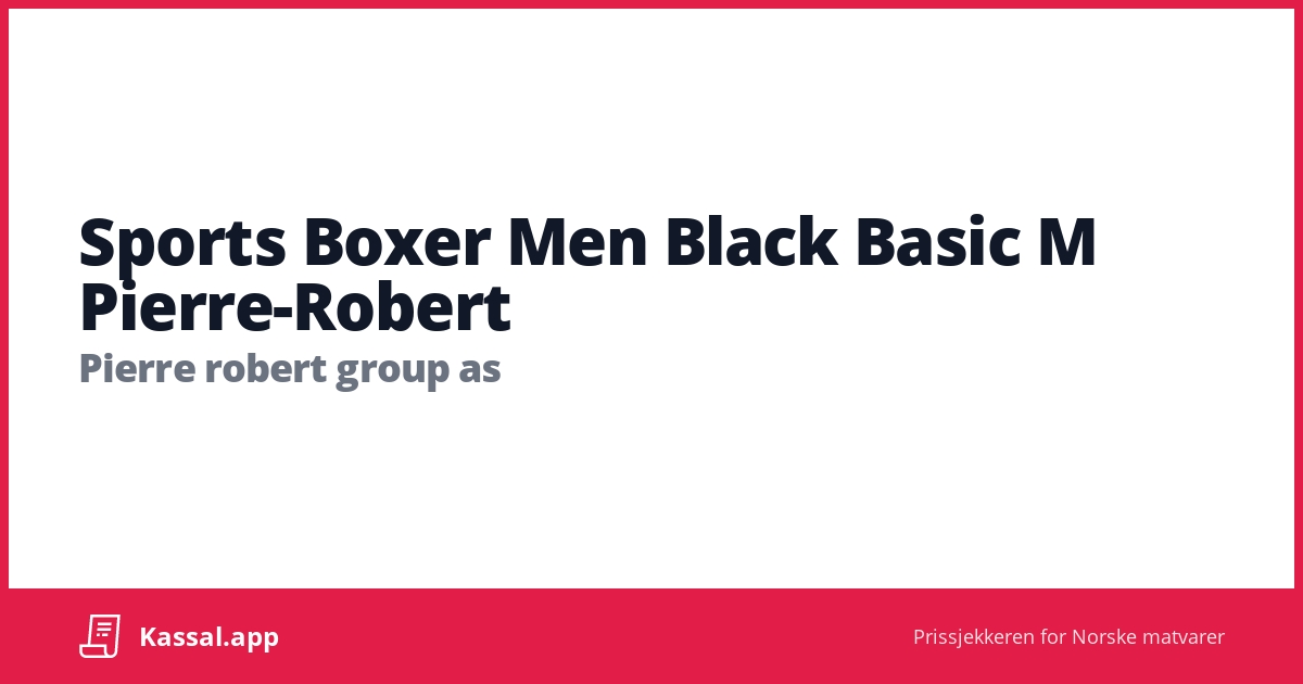 Sports Boxer Men Black Basic M Pierre-Robert - Kassalapp®