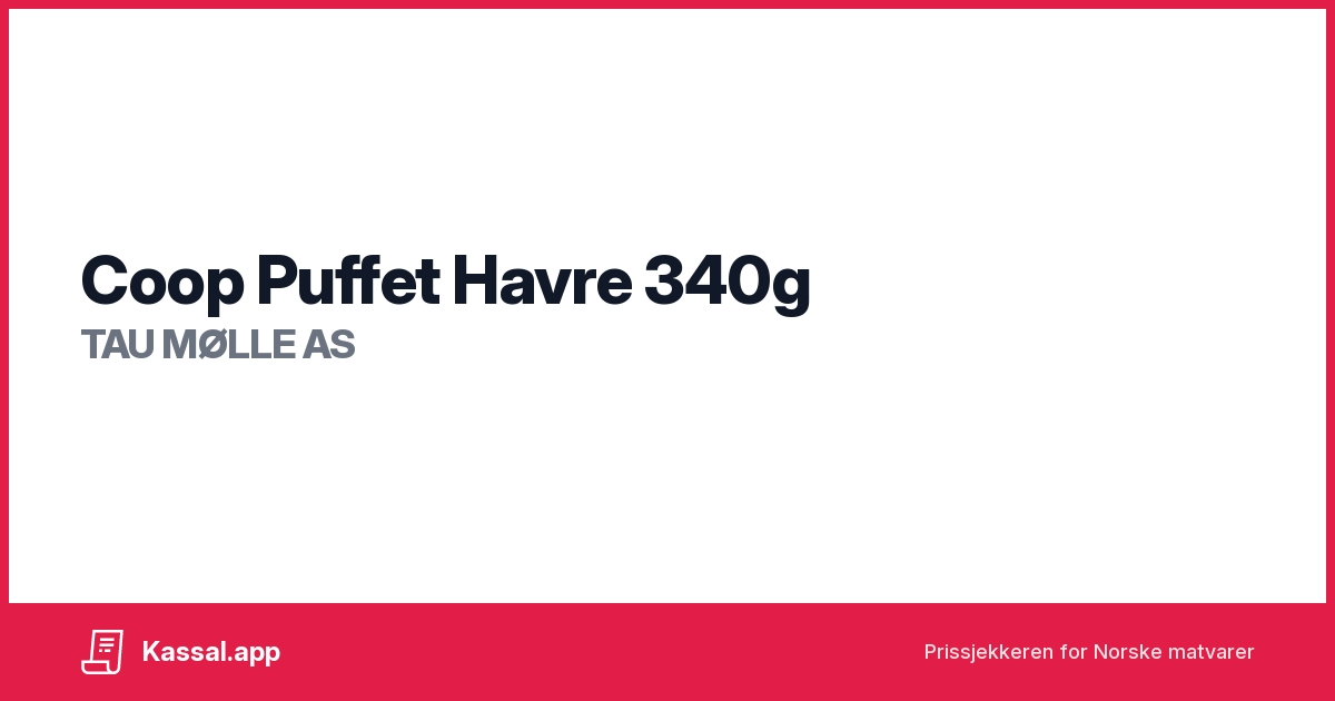 Coop Puffet Havre 340g - Kassalapp®