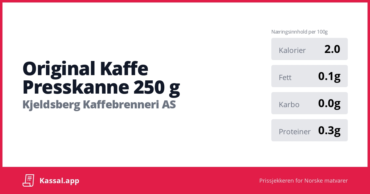 Kaffe for presskanne Rund og fyldig, 250 g - Kassalapp®