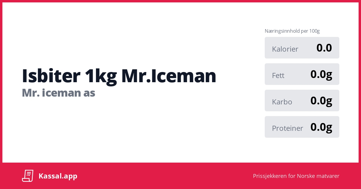 Isbiter 1kg Mr.Iceman - Kassalapp®
