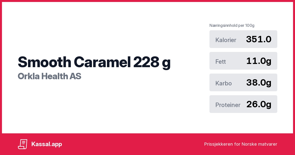 Smooth caramel toffee 4-pk, 228 g - Kassalapp®