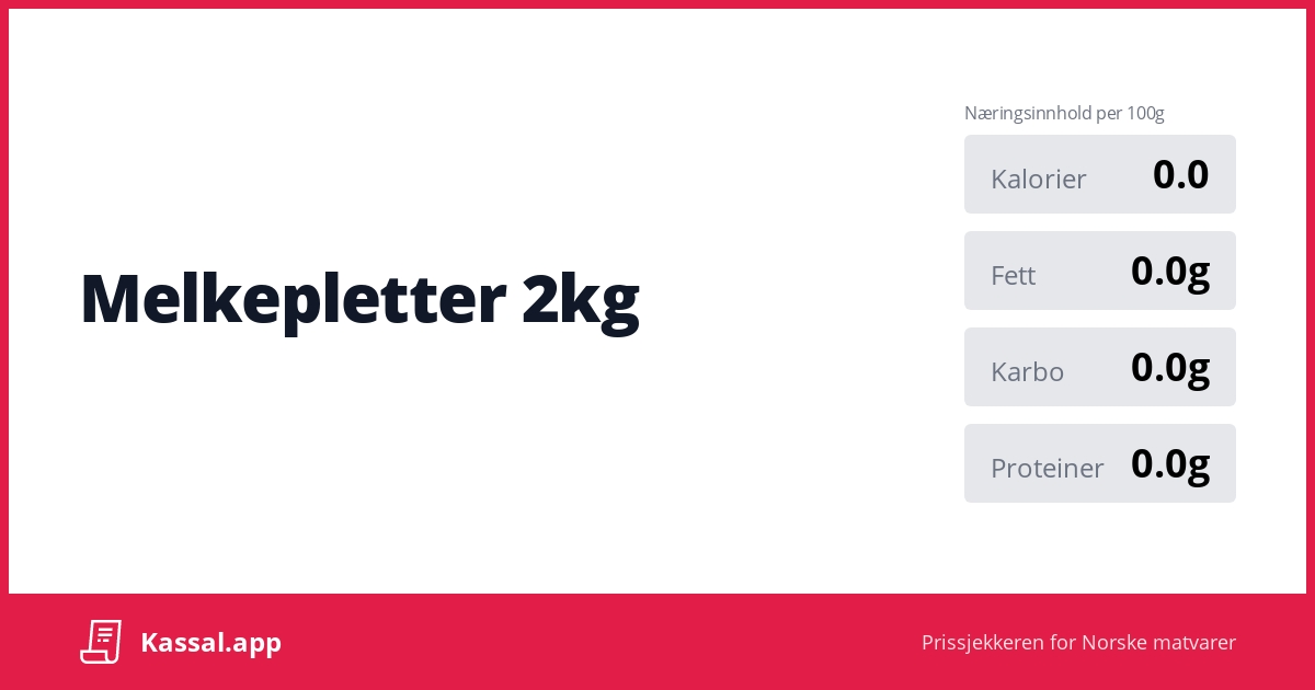 Melkepletter 2kg - Kassalapp®