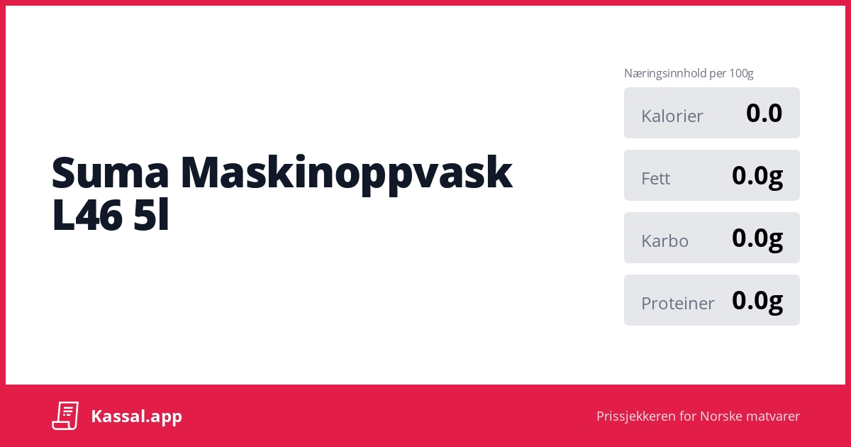 Suma Maskinoppvask L46 5l - Kassalapp®