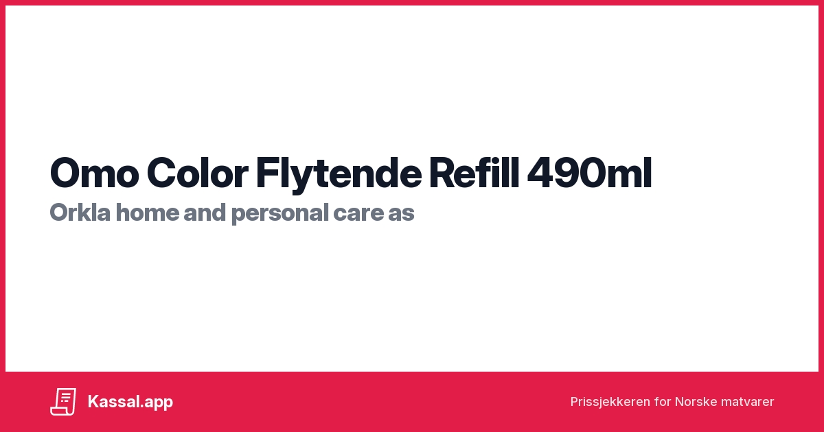 Omo Color Flytende Refill 490ml - Kassalapp®