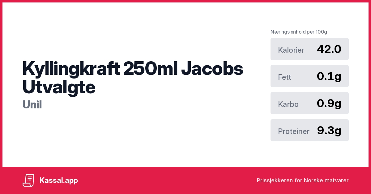 Kyllingkraft 250ml Jacobs Utvalgte - Kassalapp®
