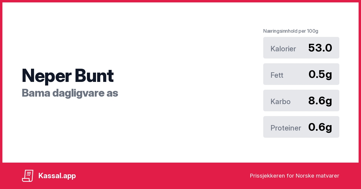 Neper Bunt - Kassalapp®