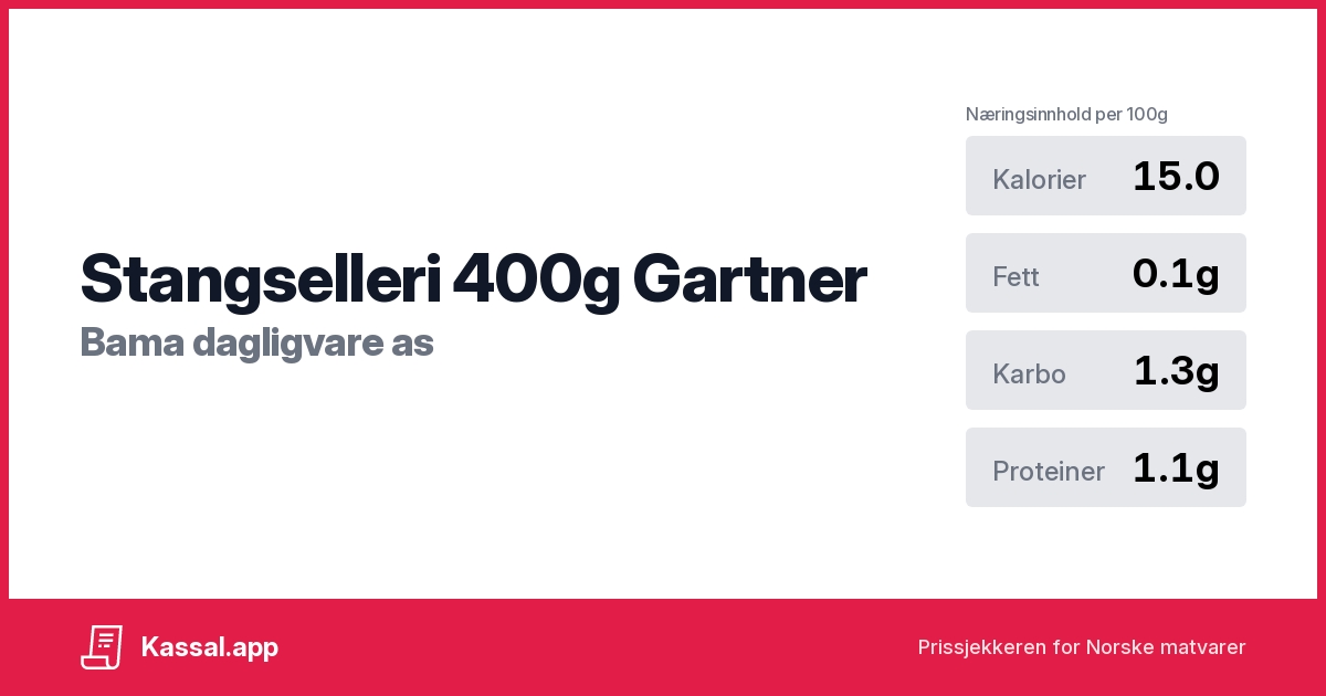 Stangselleri 400g Gartner - Kassalapp®
