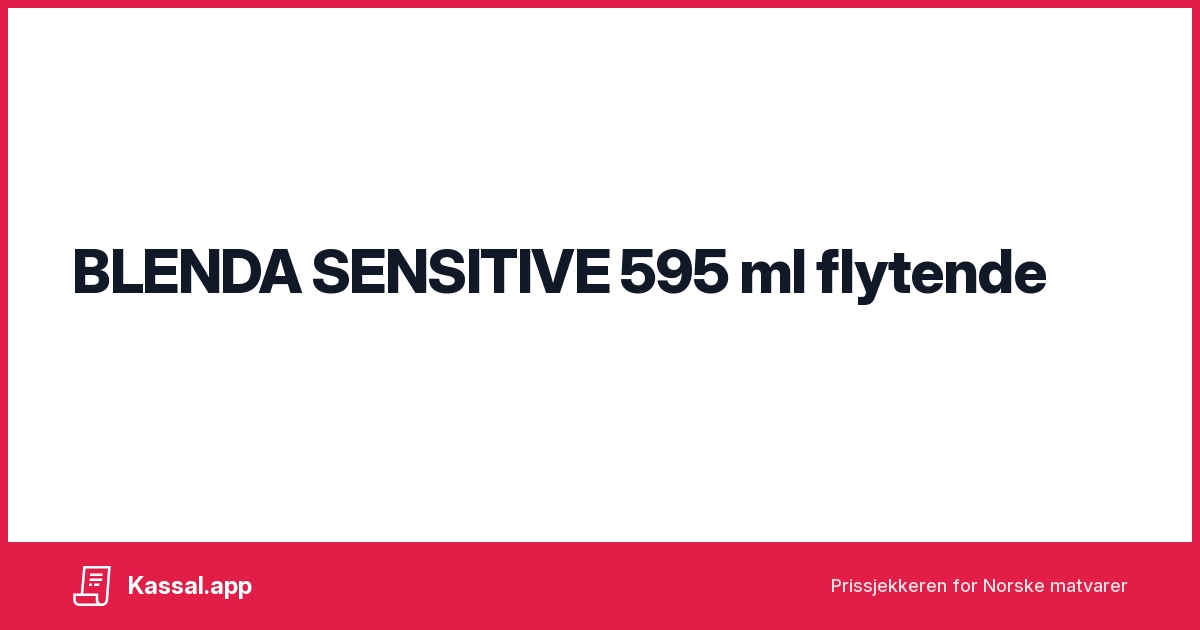 BLENDA SENSITIVE 595 ml flytende - Kassalapp®