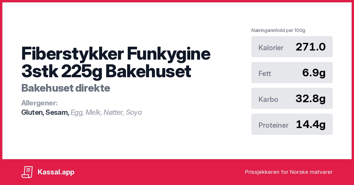Fiberstykker Funkygine 3stk 225g Bakehuset - Kassalapp®