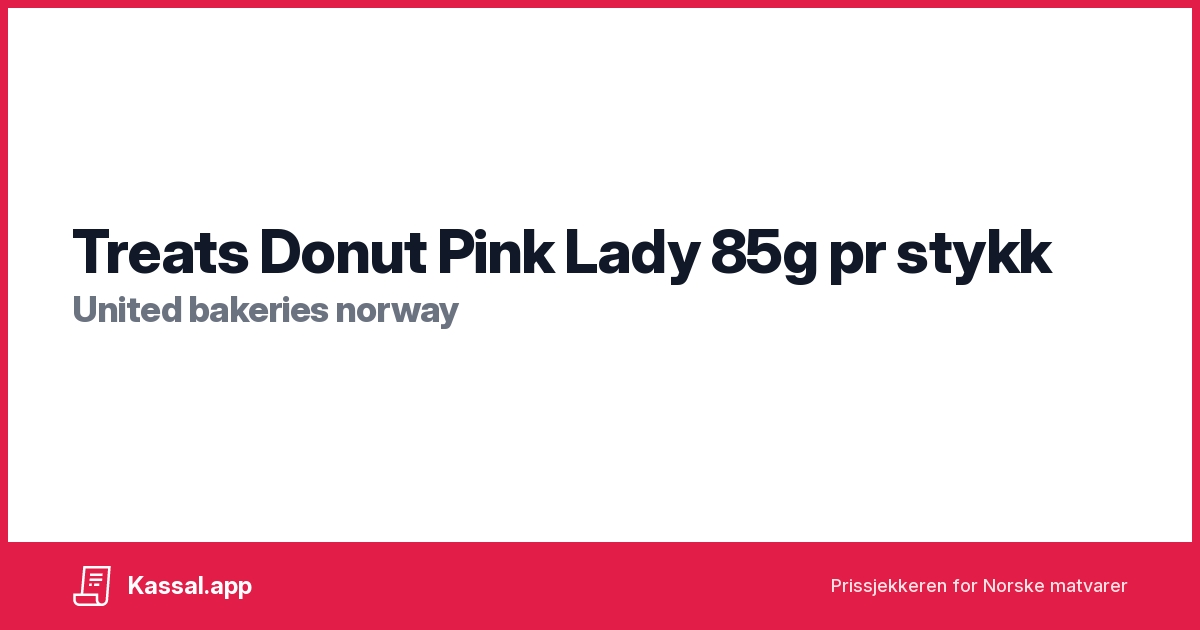 Treats Donut Pink Lady 85g pr stykk - Kassalapp®
