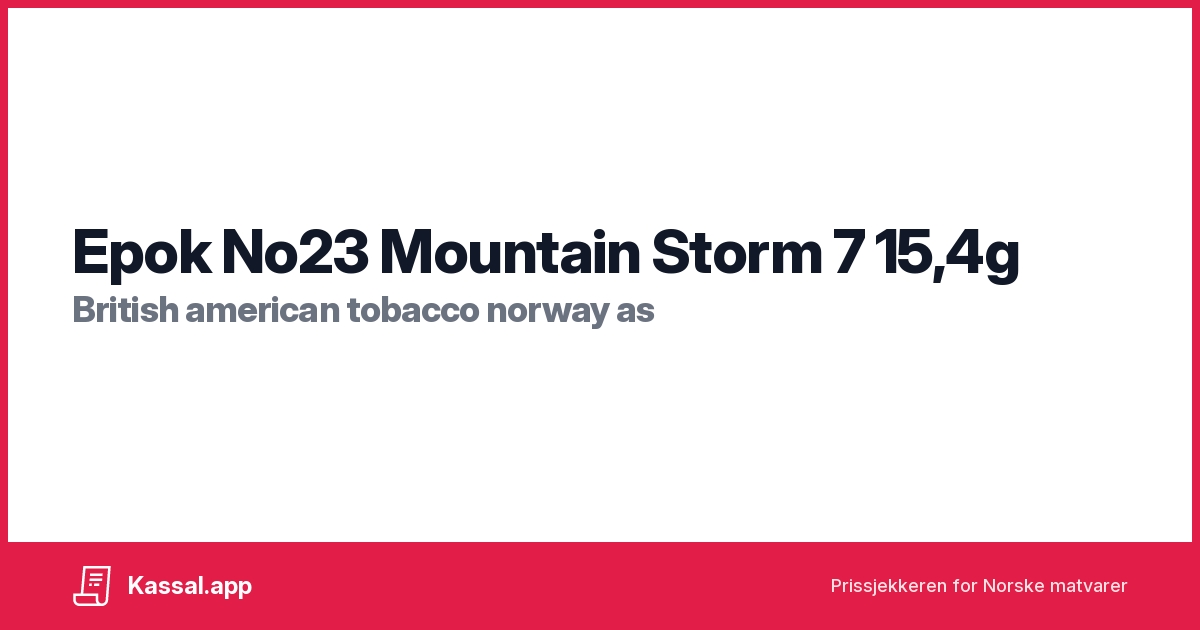 Epok No23 Mountain Storm 7 15,4g - Kassalapp®