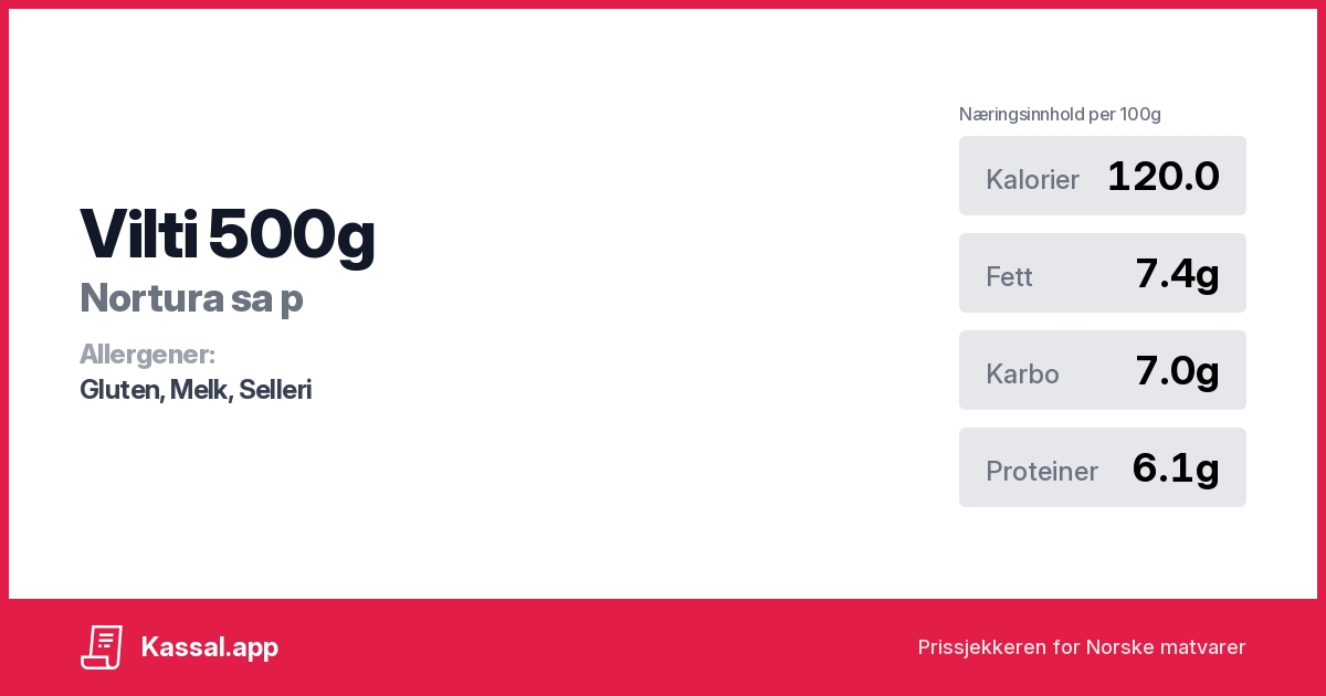 Vilti 500g - Kassalapp®