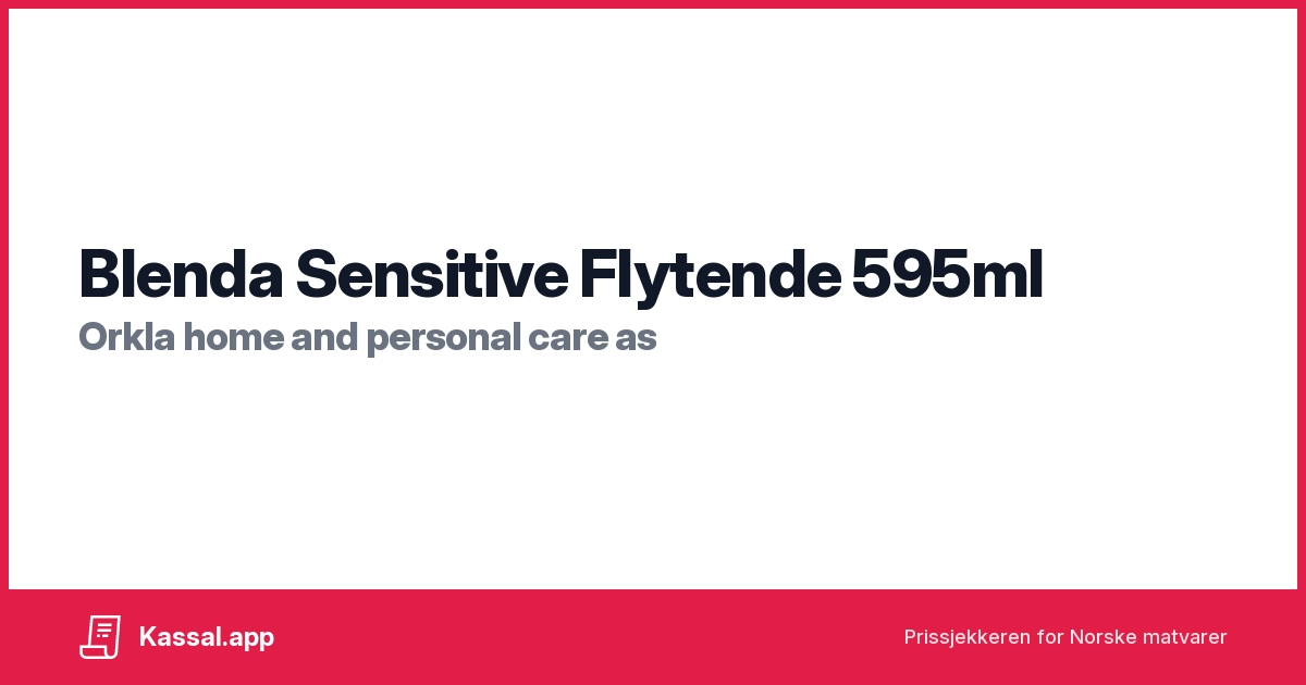 Blenda Sensitive Flytende 595ml - Kassalapp®