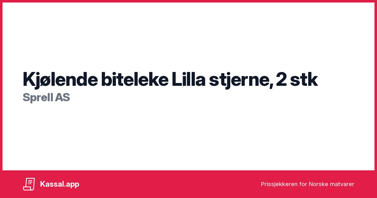 Kjølende biteleke Lilla stjerne, 2 stk - Kassalapp®