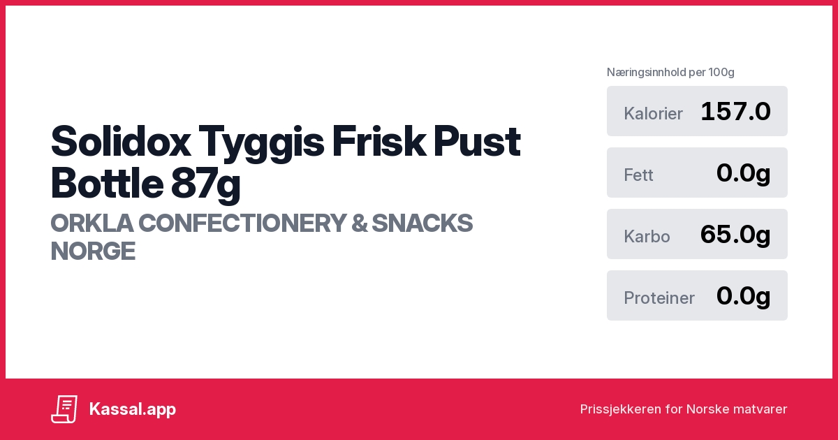 Solidox Tyggis Frisk Pust Bottle 87g - Kassalapp®